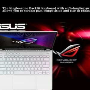 ASUS 2023 ROG Zephyrus 14" WQXGA 120Hz Gaming Laptop, AMD Ryzen-9 6900HS, 40GB DDR5 RAM, 4TB PCIe SSD, RGB Backlit Keyboard, AMD Radeon RX 6700S, Win 11, White, 32GB SnowBell USB Card