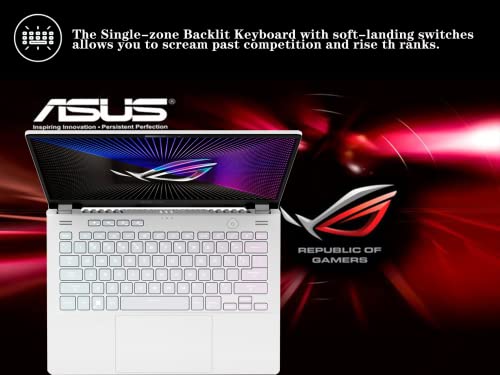 ASUS 2023 ROG Zephyrus 14" WQXGA 120Hz Gaming Laptop, AMD Ryzen-9 6900HS, 40GB DDR5 RAM, 4TB PCIe SSD, RGB Backlit Keyboard, AMD Radeon RX 6700S, Win 11, White, 32GB SnowBell USB Card