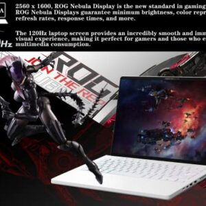 ASUS 2023 ROG Zephyrus 14" WQXGA 120Hz Gaming Laptop, AMD Ryzen-9 6900HS, 40GB DDR5 RAM, 4TB PCIe SSD, RGB Backlit Keyboard, AMD Radeon RX 6700S, Win 11, White, 32GB SnowBell USB Card