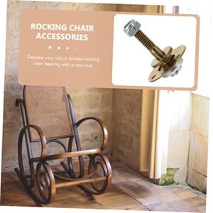 LIFKOME 4pcs Rocking Chair Bearing Rocker Glider Furniture Screws Machine Screws Glider Chair Hardware Rocking Chair Screws Bearing for Rocking Chair Rocking Chair Accessories Iron Seat