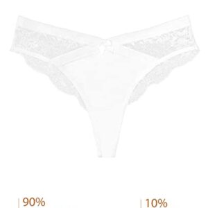 Banamic Women Floral Lace G-String Thong Panties Sexy T Back Stertchy Panties