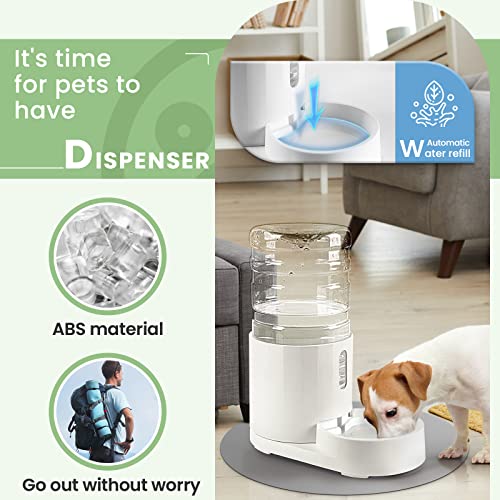 JUNSPOW Pet Water Dispenser 4L [Comes with Pet Placemat] Cat Dog Water Dispenser Automatic Water Dispenser Pet Water Bowl for Medium and Small Dog Cats