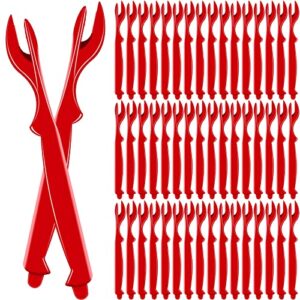 50pcs crab legs crackers - crackers picks tools set for lobster, crab, crawfish, prawns, shrimp, easy opener shellfish picks knife, seafood tools with bag