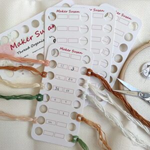 Maker Susan Loves Reading Pattern Counted Cross Stitch Kits for Adults and Beginners with Wooden Hoop, DMC Fabric, Threads and Needles, Embroidery Thread Floss Organizer Cards, Embroidery Kit (E2002)