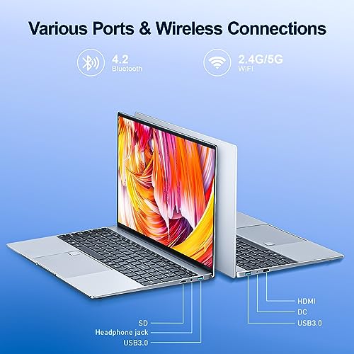 ANPCOWER 2023 Latest 15.6'' Laptop with 2.0GHz Intel Processor(up to 2.9GHz), 16GB DDR4 RAM, 512GB SSD, Windows 11 Laptop Computer with IPS FHD 1080P Display, 5G/2.4Ghz WiFi, USB 3.0, Bluetooth 4.2