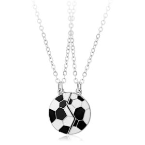 DOYYCA Best Friend Necklace Gifts Friendship Necklace Magnetic Matching Football Soccer Pendant BFF Necklace for 2 Boys Girls