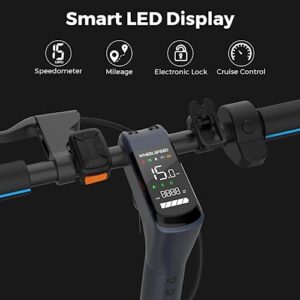 Wheelspeed Electric Scooter Primer, 12-14 Miles Long Range & 15 MPH Lightweight Commuting Electric Scooter, 350W Motor & 8.5" Pneumatic Tires Portable E-Scooter for Adults with Anti-Theft E-Lock