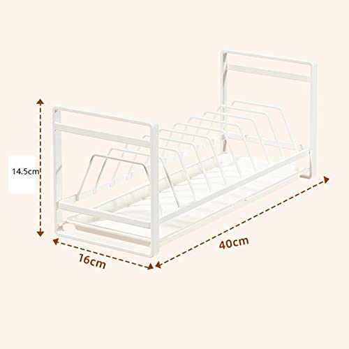 MagiDeal Steel Dish Rack Drying Plate Rack Stand Pot Lid Holder Kitchen Cabinet Organizer for Dish Plate Bowl Cup Pot Lid, Plate Holder, as described