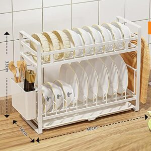 MagiDeal Steel Dish Rack Drying Plate Rack Stand Pot Lid Holder Kitchen Cabinet Organizer for Dish Plate Bowl Cup Pot Lid, Plate Holder, as described