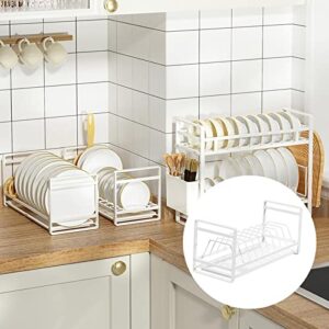 MagiDeal Steel Dish Rack Drying Plate Rack Stand Pot Lid Holder Kitchen Cabinet Organizer for Dish Plate Bowl Cup Pot Lid, Plate Holder, as described