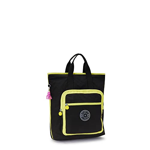 Kipling Sia 15" Laptop Tote Backpack True Black Lime