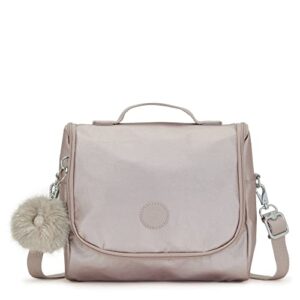 kipling new kichirou metallic lunch bag metallic rose