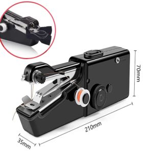 Black Handheld Sewing Machine, Mini Portable Electric Sewing Machine for Adult, Easy to Use and Fast Stitch Suitable for Clothes,Fabrics, DIY Home Travel1