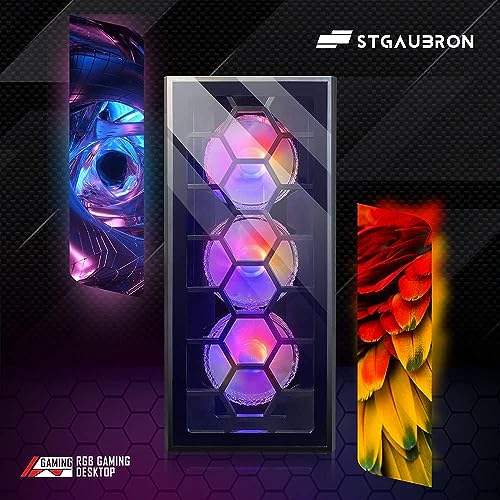 STGAubron Gaming Desktop PC Computer,Intel Core I7 3.4 GHz up to 3.9 GHz,GeForce RTX 2060 6G GDDR6,16G RAM,512G SSD,WiFi,BT 5.0,RGB Fanx6,RGB Keyboard&Mouse,RGB Mouse Pad,RGB BT Sound Bar,W10H64