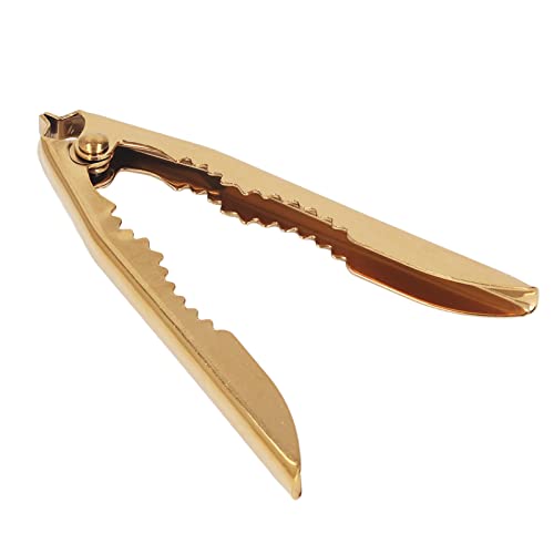 Gold Crab Cracker Seafood Nutcracker with Non Slip Handle Robust Stainless Steel Chestnut Walnut Opener Clip for Kitchen Seafood Lovers Nut Enthusiasts