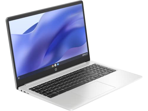 HP Chromebook 15 15.6" HD (Intel Pentium N6000, 8GB RAM, 128GB Storage (64GB eMMc + 64GB SD Card), UHD Graphics, Numeric KB) Home & Student Laptop, Anti-Glare, Webcam, Wi-Fi, IST SD Card, Chrome OS