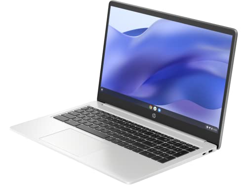 HP Chromebook 15 15.6" HD (Intel Pentium N6000, 8GB RAM, 128GB Storage (64GB eMMc + 64GB SD Card), UHD Graphics, Numeric KB) Home & Student Laptop, Anti-Glare, Webcam, Wi-Fi, IST SD Card, Chrome OS