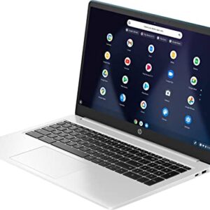 HP 2022 15.6" HD chromebook Laptop, Intel Pentium N6000 Processor, 8GB LPDDR4 RAM, 64GB Emmc Storage, Intel HD Graphics, 720P HD Webcam, Mineral Silver, Chrome OS, 32GB SnowBell USB Card