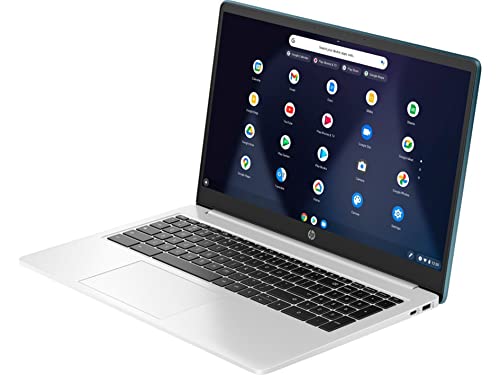 HP 2022 15.6" HD chromebook Laptop, Intel Pentium N6000 Processor, 8GB LPDDR4 RAM, 64GB Emmc Storage, Intel HD Graphics, 720P HD Webcam, Mineral Silver, Chrome OS, 32GB SnowBell USB Card