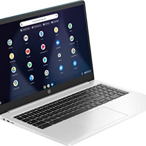 HP 2022 15.6" HD chromebook Laptop, Intel Pentium N6000 Processor, 8GB LPDDR4 RAM, 64GB Emmc Storage, Intel HD Graphics, 720P HD Webcam, Mineral Silver, Chrome OS, 32GB SnowBell USB Card