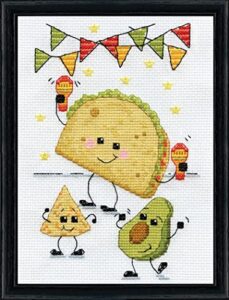 design works crafts taco time counted cross stitch kit