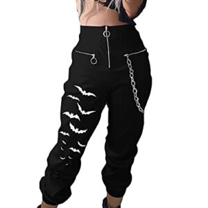 Elastic Waist Cinch Bottom Sweatpants Loose Fit Aesthetic Trousers Cyberpunk Clothing