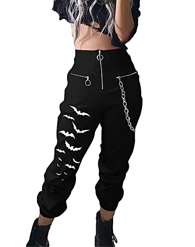 Elastic Waist Cinch Bottom Sweatpants Loose Fit Aesthetic Trousers Cyberpunk Clothing