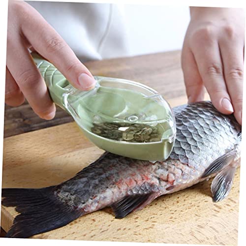 Holibanna 2pcs Scale Remover Seafood Tools Household Cleaner Descaling Fish Tool Shrimp Deveiner Tool Fish Scraper Fish Scale Scraping Tool Fish Skin Brush Fish Scale Remove Tool Green Plane