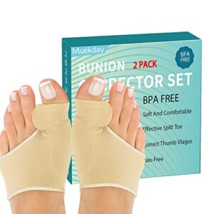 bunion corrector for women & men,2 pcs,upgraded orthopedic bunion splint for big toe pain relief and toe straightening,hallux valgus brace for day/night support (beige-2pack)