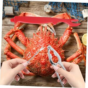 SHOWERORO 12pcs Set Eating Crab Tool Set Stainless Steel Lug Nuts Kitchen Utensil Set Blush Set Seafood Crackers Crab Crackers Metal Seafood Crackers Lobster Shell Opener Crab Sheller Tool