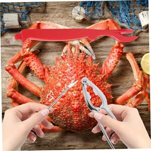 GANAZONO 12pcs Set Eating Crab Tool Set Serving Utensils Set Stainless Steel Forks Kitchen Utensil Sets Stainless Steel Crab Tools Metal Seafood Crackers Crab Eating Tools Seafood Fork Tool