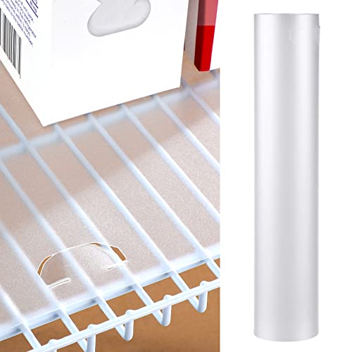 Kathfly 1 Roll Wire Shelf Liner Shelf Covers for Wire Shelving Waterproof Non Adhesive Refrigerator Pantry Wire Shelf Plastic Mats for Kitchen Cabinet Drawer Fridge Rack, 10 Feet Roll (16 Inch Wide)