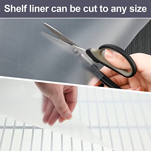 Kathfly 1 Roll Wire Shelf Liner Shelf Covers for Wire Shelving Waterproof Non Adhesive Refrigerator Pantry Wire Shelf Plastic Mats for Kitchen Cabinet Drawer Fridge Rack, 10 Feet Roll (16 Inch Wide)