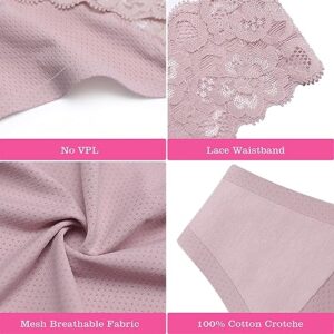 Jaywan Lace Thongs for Women Underwear Breathable Stretch Seamless Lace Thongs T Back Panties for Women 6 Pack S-XL Assorted