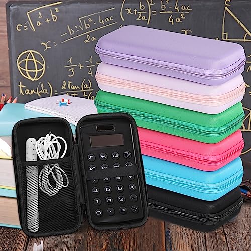 PerKoop 6 Pcs Hard Graphing Calculator Case Compatible with Ti 84 Plus Ce, 84 Plus, 83 Plus Ce Calculators Storage Holder Bag Scientific Calculators Box for USB Cables Pens Pencil Ruler Calculator