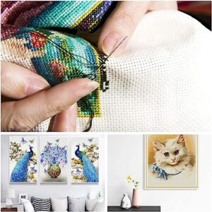 Cross Stitch Aida Fabric 16 Count, 59 by 39 Inch Large Size, Classic Reserve Cross Stitch Aida Cloth for Home DIY Embroidery Decoration