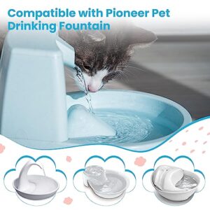 Dreyoo Pet Water Fountain Pump Compatible with PioneerPet Smartcat Fountain, Cat Water Fountain Pump Replacement with Cleaning Brush Kit for Cat Water Dispender Pet Drinking Fountain