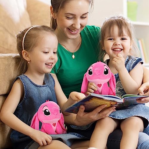 Tigiemap 8 Inch Stitch Plush, Pink Stitch Alien Monster Plush Soft Huggable Stuffed Animal Plushies Pillow Room Decorat Gift for Kids Toys Boys and Girls