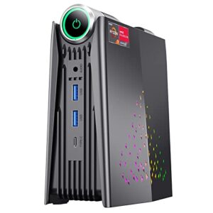 kamrui mini gaming pc amd ryzen 7 5800u windows 11 pro with 16gb ram 512gb ssd, small gaming desktop computer, micro amr5 3 mode perf switch, rgb light, upgrade capacity, 4k uhd, type-c, wifi6/bt5.2