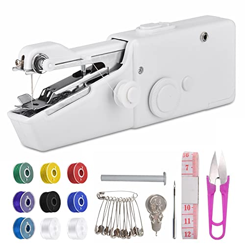 Handheld Sewing Machine,Mini Sewing Machine for Beginners and Adults Quick Stitching,Portable Sewing Machine with Sewing Supplies Suitable for Home,Travel,DIY