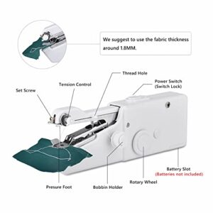 Handheld Sewing Machine,Mini Sewing Machine for Beginners and Adults Quick Stitching,Portable Sewing Machine with Sewing Supplies Suitable for Home,Travel,DIY