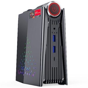 [gaming pc] ryzen mini pc, amd ryzen 7 5800u(up to 4.4ghz) 16gb ddr4 512gb nvme ssd mini desktop computer, windows 11 pro mini computers [wifi6/bt5.2] [4k uhd/rgb lights/3 adjustable mode pc gaming]