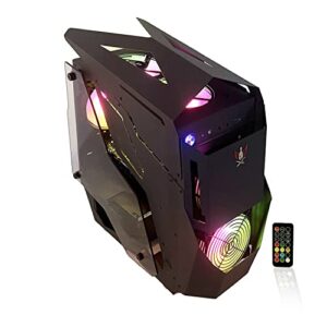 alarco gaming pc desktop computer intel i7 3.40ghz,16gb ram,512 gb ssd,windows 10 pro,wifi ready,video card nvidia gtx 750 4gb, 5 rgb fans with remote