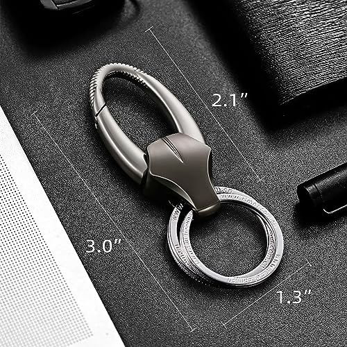 OMUDA Car Keys Keychain for Men, Bull Head Shape Funny Key Chain, Men's Keyrings & Keychains, Carabiner Keychain Clip Key Orangizer Holder Accessories