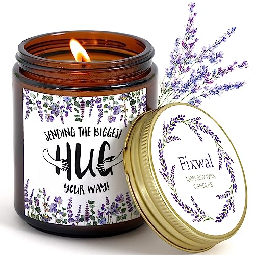 Fixwal Scented Candle Gifts for Women, 7oz Lavender Scented Jar Candle Gifts for Friendship Mom's Birthday Thanksgiving Day Christmas