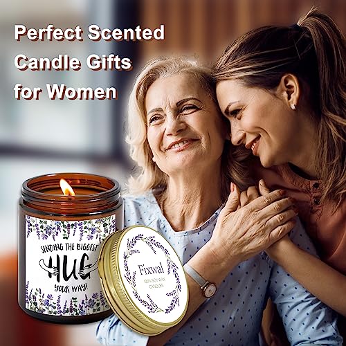 Fixwal Scented Candle Gifts for Women, 7oz Lavender Scented Jar Candle Gifts for Friendship Mom's Birthday Thanksgiving Day Christmas