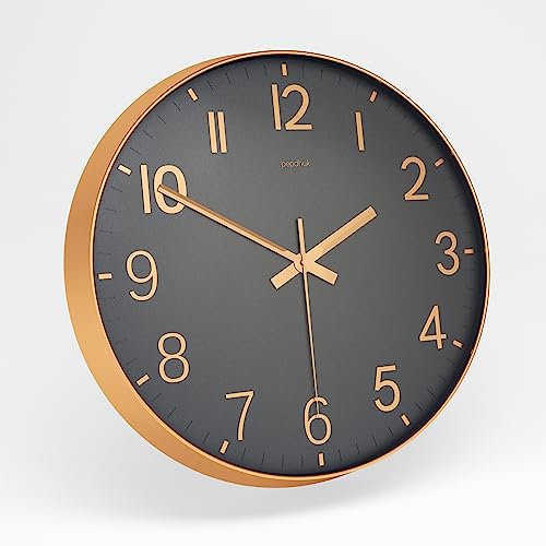 Whiteleopards Black 12 inch Wall Clocks Battery Operated Silent Non Ticking Modern Wall Clock for Living Room Bedroom Kitchen Office Classroom Decor, Black and White