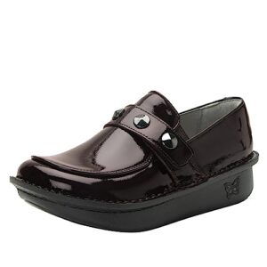 alegria women's ericka black cherry comfort leather shoes 10.5-11 wide width us