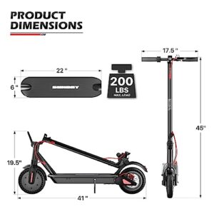 MoNiBloom E Scooter 19 Mph & 16 Mile Range, 8.5" Solid Tires Electric Kick Scooter w/Maximum Grade Climb of 15%, Cruise Control, IP4 Waterproof Load 330lbs Folding Commuting Scooter for Adults & Teens