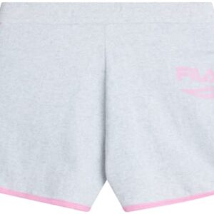 Fila Girls' Active Shorts - 2 Pack French Terry Sweat Shorts - Gym Running Performance Athletic Shorts (7-16), Size 7-8, Light Pink/Light Grey